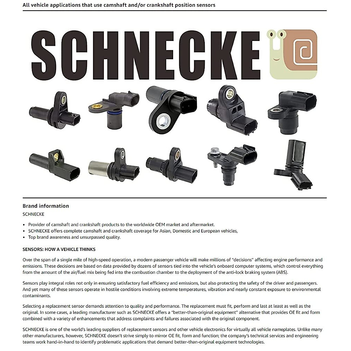 Cam Engine Camshaft Position Sensor compatible with E150 E250 E350 E450 E550 F150 F250 F350 Excursion Expedition Explorer Mustang Navigator Taurus Town Car Crown Victoria V6 V8 4.2L 4.6L 5.4L 4.0L