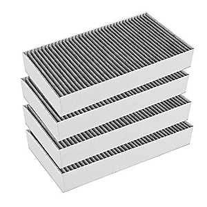 F1 Carbon Allergen Reduction+Odor Removal, HEPA Replacement Filter Compatible with 3M Filtrete C01 T02 Room Air Purifier, 4 Pack