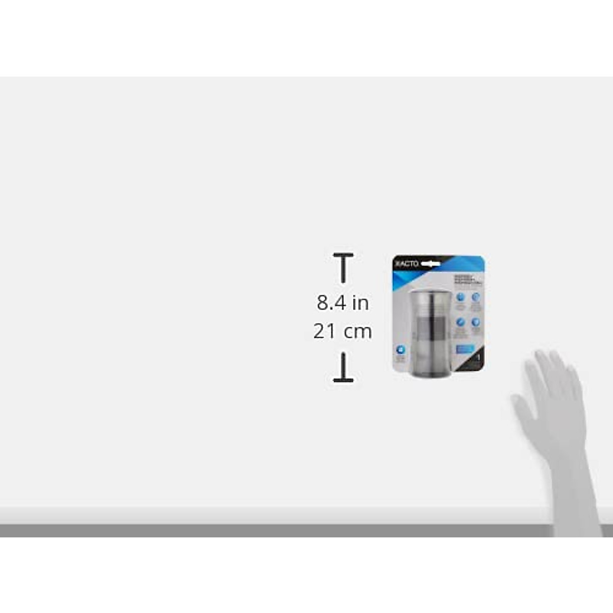 X-ACTO 1781LMR Inspire+ Battery Pencil Sharpener, Black/Silver