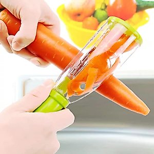 peeler for vegetables and fruits- Perfect collector of peels of vegetables and fruits in kitchen. In a clean and easy way-Peeling and slicing potatoes, carrots, apples, etc
