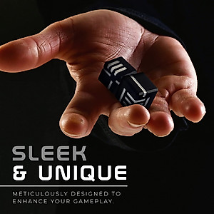 AKO DICE I - Black - Custom Metal dice Version 1 by AKO Dice. 16mm D6 Game dice with Redesign Concept. (Black)