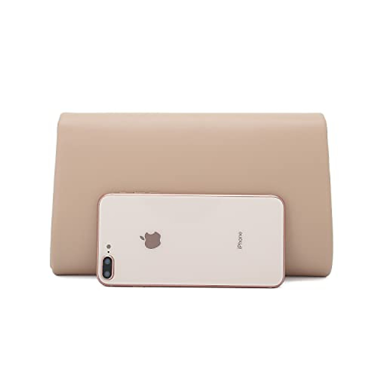 CHARMING TAILOR PU Clutch Purse for Women Evening Bag Chic Clutch Handbag for Special-occasion (Taupe)