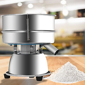 110V Stainless Steel 300mm/40 Mesh Electric Vibrating Sieve Machine Sifters for Powder Particles