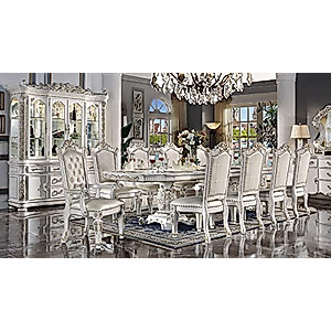 Acme Furniture Set of 2 Upholstered Arm Chair, Antique Pearl