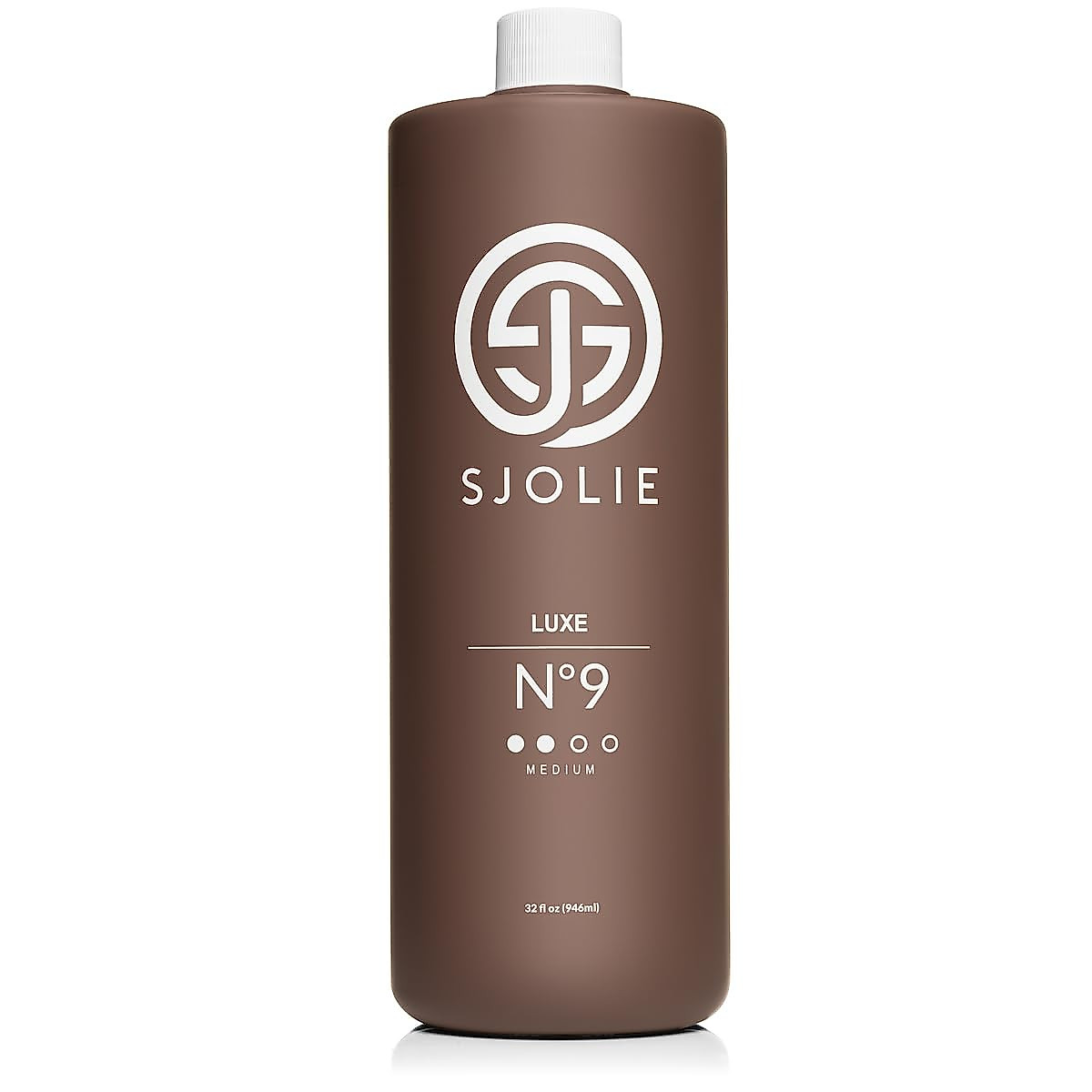 SJOLIE Violet Spray Tan Solution - Luxe 9 - Medium Blend | Sunless Tanning Solution for a Hydrating, Deep Brown Tan - Quart
