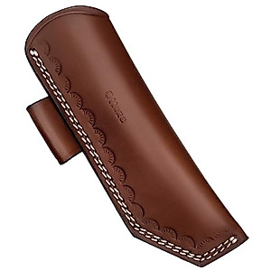 Ottoza Handmade Leather Knife Sheath SIDE DRAW Knife Sheath - Bushcraft Knife Sheath - Hunting Knife Sheath - Survival Knife Sheath - Vertical Knife Sheath Dark Brown TOP GRAIN LEATHER No:206