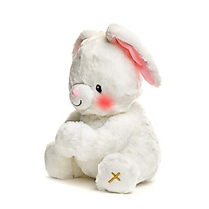 Cuddle Barn - Paws for Prayer Bunny | Animated Singing Bunny Stuffed Animal Plush Toy Prays Lights Up and Sings This Little Light of Mine, 10 inches