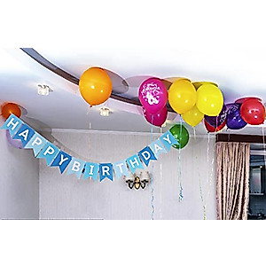 Happy Birthday Banner Gradients Blue Banner Birthday Banner Decoration Party Decoration Supplie