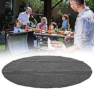 Grill Mat,BBQ Grill Mat,36inch Round Shape Barbecue Mat,Oil Resistant BBQ Floor Protective Mat,for Home Party Use for Under BBQ, Absorbent Oil Pad Protector, Grill Mat,BBQ Grill Mat,36inch Round