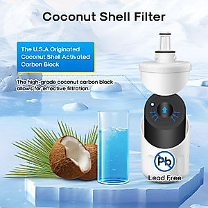 EXCELPURE DA29-00003G Replacement for Samsung HAFCU1,RSG257AARS,DA29-00003F, RF267AERS, HDX FMS-1, RF26XAERS, RF267ABRS, RFG237AARS, RFG238AARS, HAFIN2/EXP, RF263AEBP, Refrigerator Water Filter,4PACK