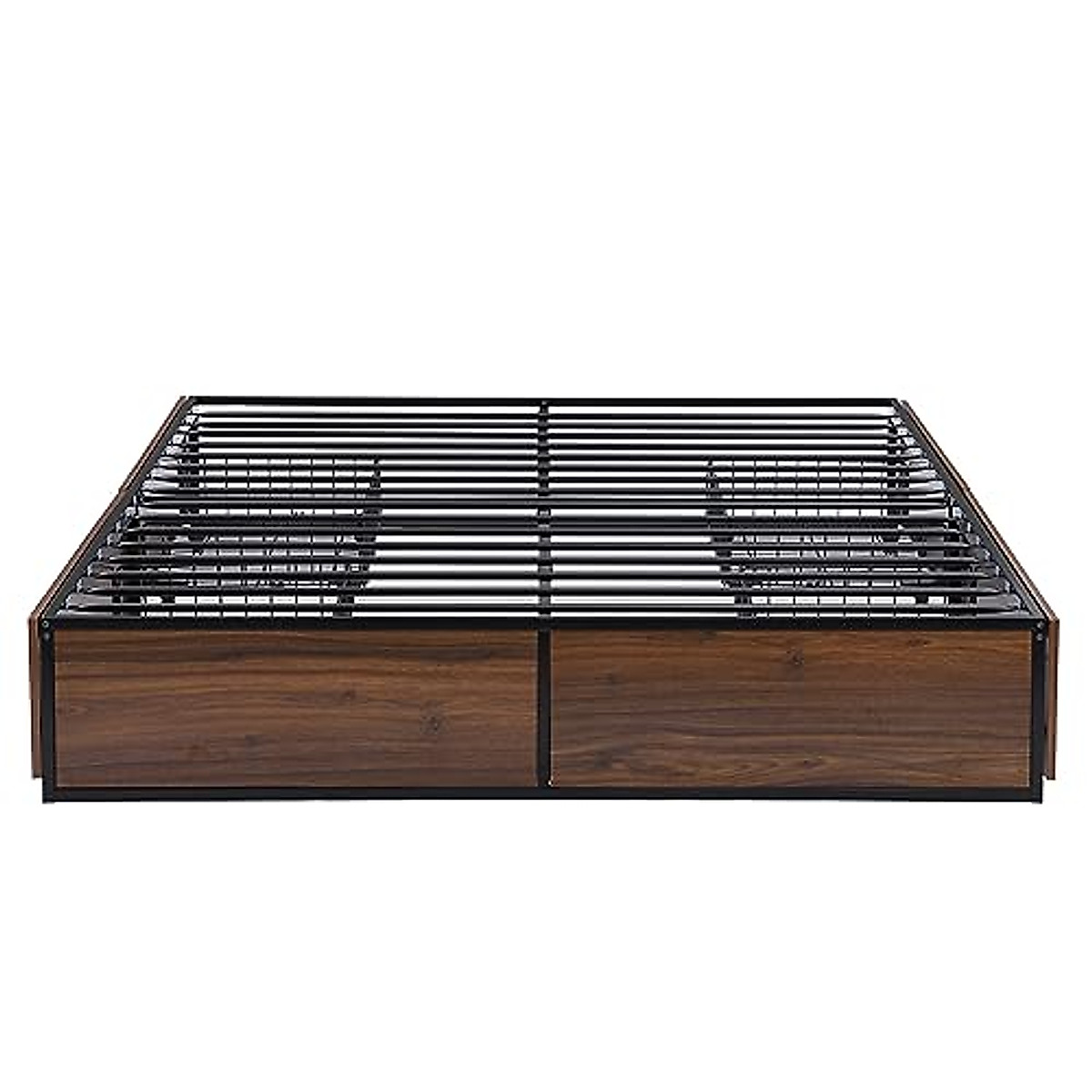 HAUSHECK Queen Size Bed Frame, Queen Platform Bed w/ 4 Large Storage Drawers on Wheels, Metal Bedframe No Box Spring Needed w/Strong Metal Slat Support Mattress Foundation for Kids, Teen & Adults