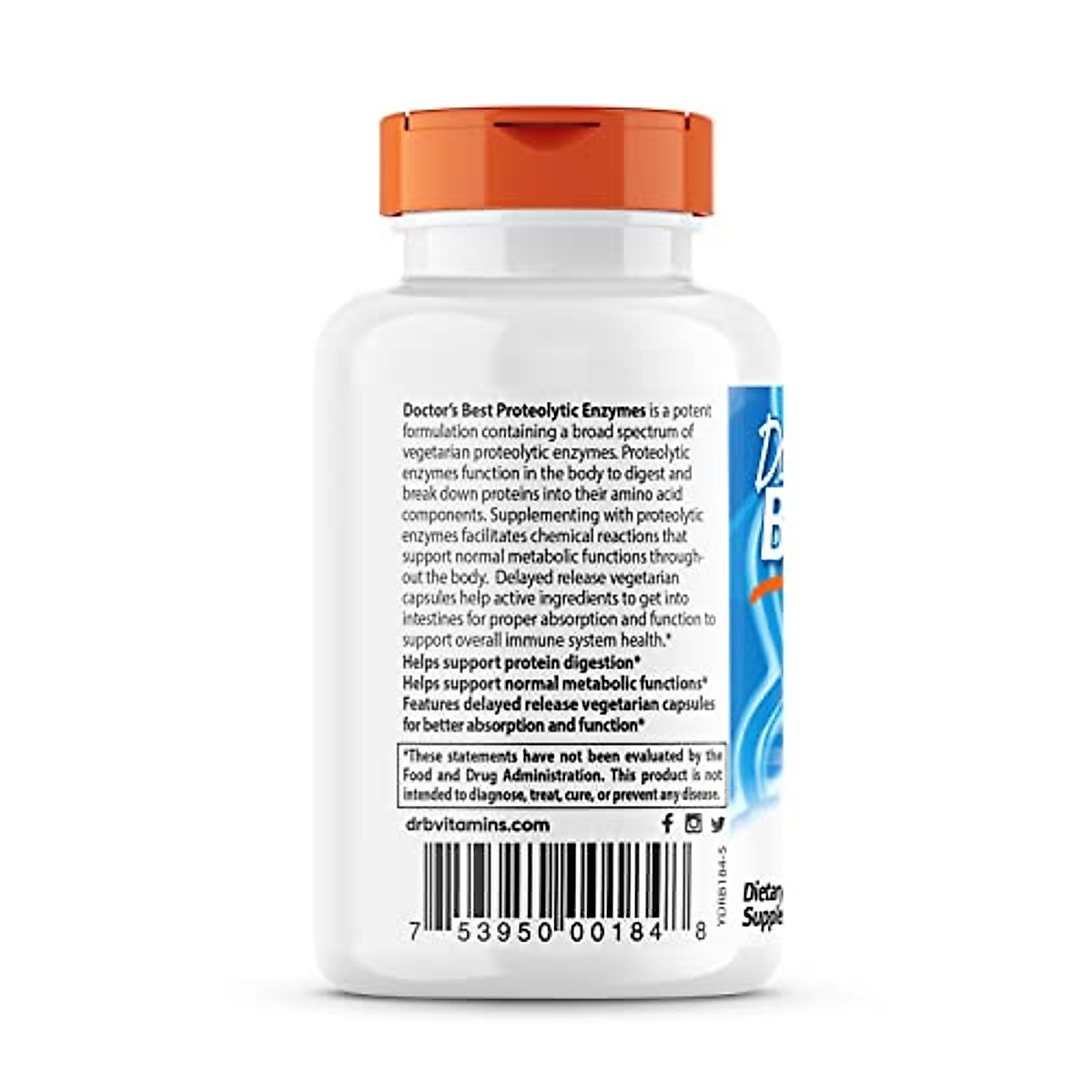 Doctor's Best Proteolytic enzymes, Digestion, Muscle, Joint, Non-GMO, Gluten Free, Vegetarian, 90 Veggie Caps