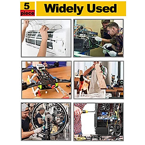 Rocaris 5 Pack Extra Long Phillips Screwdriver Bit Sets, 1/4 Inch Hex Shank Magnetic Screwdriver Bits Cross Head S2, 12 Inch