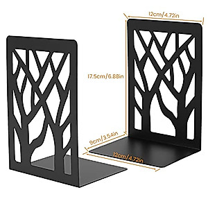 Wonzonewd File Sorters Book Ends Universal Metal Bookends for Shelves Heavy Duty Metal Non-Skid Bookend Supports Book Shelf Holder