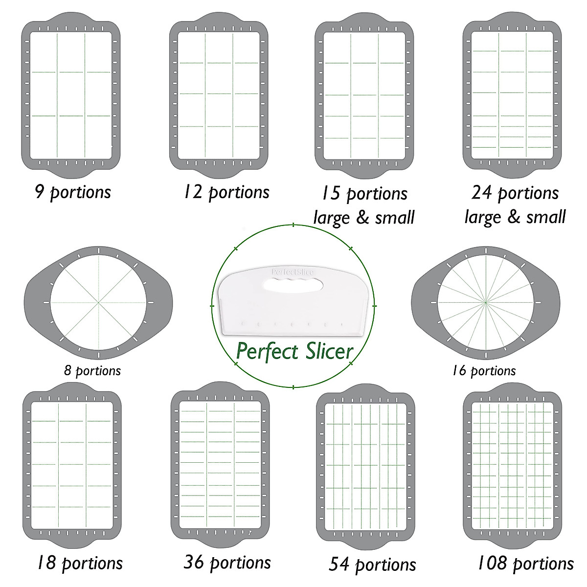 BergHOFF 11Pc Perfect Slice Bakeware Set, Covered Rectangle Cake Pan, Cookie Sheets, Muffin Pan, Loaf Pan, Round, Square and Rectangle Cake Pans, Slicer, Silver & Silver