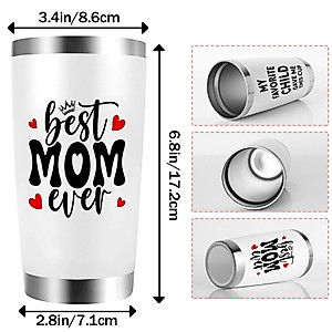 Gifts for Mom - Tumbler Gifts for Mom From Son, Daughter - Mothers Day, Valentine, Christmas, Birthday Anniversary Wedding Present for Her, Women, Best Mom Ever Gift - 20oz Insulated Tumbler