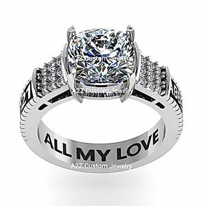 A2Z CUSTOM JEWELRY Fully Personalized Fashion Class Ring For High School College University Graduation Ceremony Sterling Silver Ring