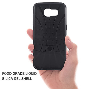 ELISORLI Compatible with Samsung Galaxy A5 2016 Case Rugged Thin Slim Cell Accessories Anti-Slip Fit Rubber TPU Mobile Phone Protection Silicone Cover for Gaxaly 5A SM-A510F SM A510 Women Men Black