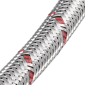 uxcell 20 Inch Long Faucet Supply Line Connector, 2pcs G3/8 Female Compression Thread x M10 Male Connector Braided 304 Stainless Steel Water Supply Hose Line