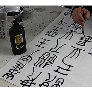 MZ001 HmayartBlack Sumi Liquid Ink for Japanese Brush Calligraphy & Chinese Traditional Artworks 250ml (Black)