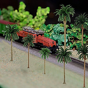 30 Pieces Miniature Palm Trees Plastic Scale Model Tree Coconut Scenery Mixed Model Trees for Model Train Railway Architecture Diorama DIY Craft Scenery Landscape