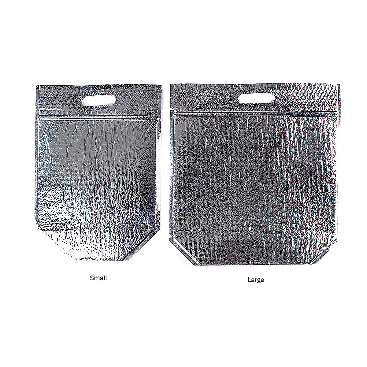 MUTJIM Reusable Insulated Easy Zip Open and Lock Cold & Hot Pouch Lunch Bag Thermal Aluminum Foil Picnic Camping Grocery Waterproof Bags + Icepack (10pcs, Large)