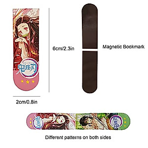 Anime Bookmark Random 12pcs Magnetic Bookmark Anime Merch Anime School Supplies (Guimie 2 Bookmark)