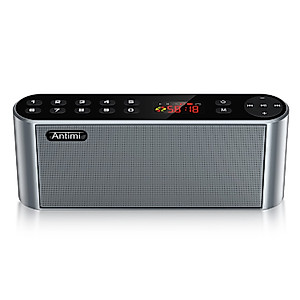 Antimi Bluetooth/FM Radio/MP3 Player Portable Wireless Speaker (Black)
