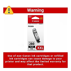 Canon PGI-280 XXL Pigment Black Ink Tank, Compatible to: TS8120, TS6120, TR7520, TR8520, TS9120, TS8120