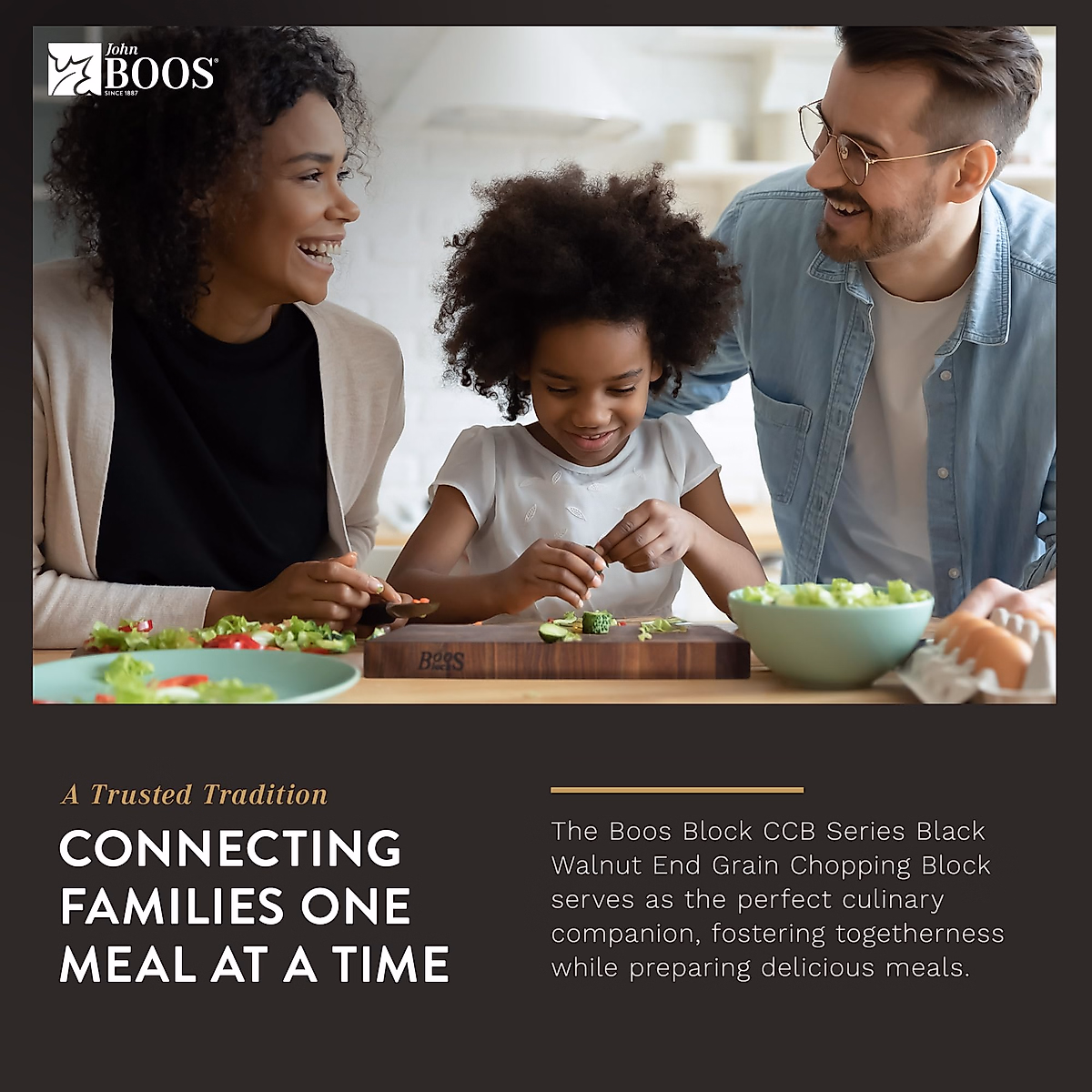John Boos Walnut Blo WAL-CCB1812-175 Classic Collection Wood End Grain Chopping Block, 18" x 12" x 1.75"