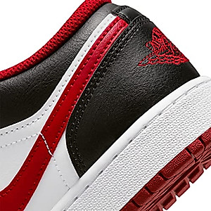 Jordan Boy's Air Jordan 1 Low (Big Kid) White/Gym Red/Black 4.5 Big Kid M