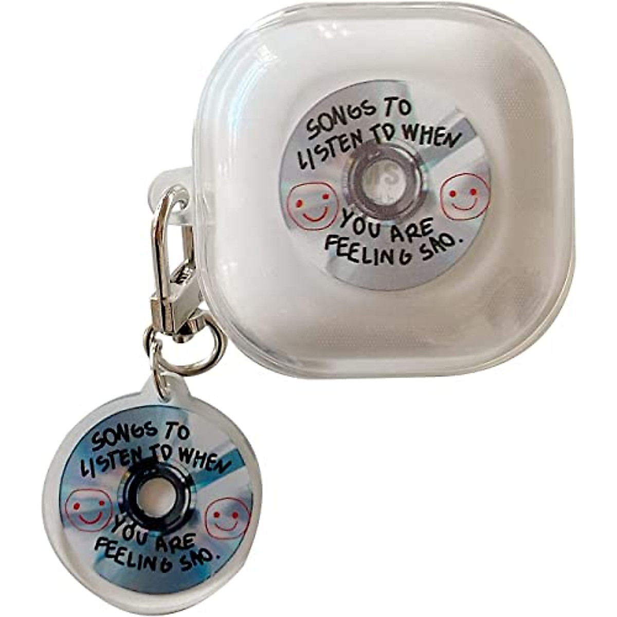 Case for Samsung Galaxy Buds2 Pro 2022, Premium Silicone Fashion Cartoons CD Pattern Case with Pendant Accessories Stylish Case for Samsung Galaxy Buds2 Pro 2022