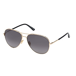 Tom Ford CLARK FT 0823 Shiny Rose Gold/Dark Grey Shaded 61/14/140 unisex Sunglasses