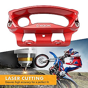 NICECNC Red Speedo Guard 6061-T6 Billet Aluminum Laser Cutting Compatible with Beta RR all models 2020-2022, Xtrainer 2020-2022
