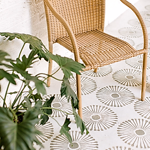 Reusable Tile Stencil 12x12 (2 Pack) | Large Floor Stencils for Painting Floors 12x12 | Wall Stencils for Painting | Concrete Stencils for Patio | Boho Stencil | Paint Stencils for Walls and Floors