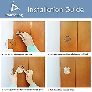 eutectic Collections Closet Door Pull - 4PCS Satin Nickel Snap-in Circular Sliding Pull Out for Pocket Bi-Pass Door Panels, No Nails Needed, 1-3/4" inches