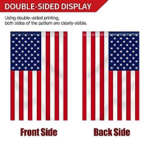 Anley Double Sided Premium Garden Flag, US Garden Flag - USA American United States July 4th Independence Day Patriotic Decorative Yard Flags - Weather Resistant & Double Stitched - 18 x 12.5 Inch