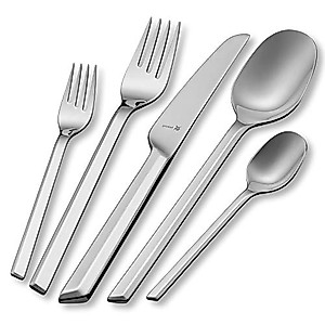 WMF Kineo Stainless Steel Cutlery Set for 6 People, 30 Pieces, Monobloc Knife, Polished Cromargan Cromargan Protect, Scratch-Resistant, Dishwasher Safe