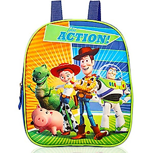 Buzz Lightyear Backpack Toddler - 11" Toy Story Backpack for Kids Bundle with Toy Story Stickers, Door Hanger | Lightyear Mini Backpack