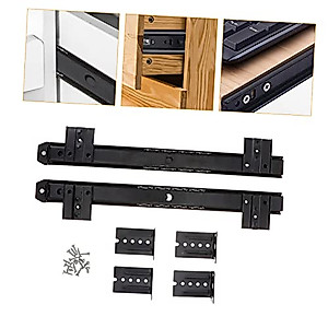 1 Pair Keyboard Track Vanity Accessories Silent Keyboard Black Keyboard Under Desk Tray Keyboard Drawer Keyboard Tray Ke