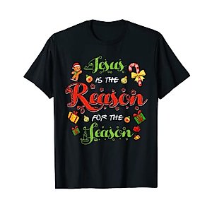 Christian Jesus Reason Season Christmas Stocking Stuffer T-Shirt