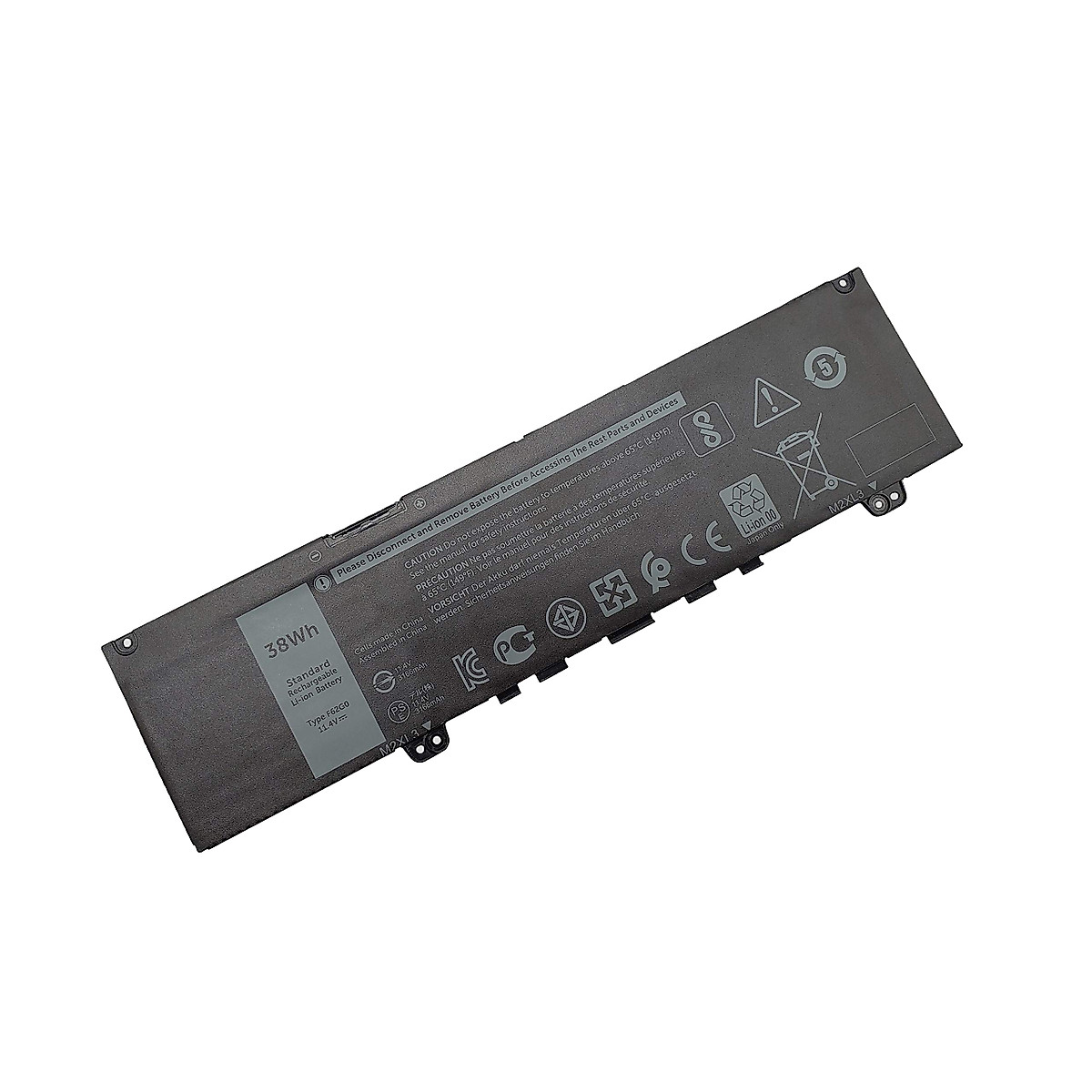 Kreen F62G0 Laptop Battery for Dell Inspiron 13 5370 7000 7370 7373 Vostro F62GO RPJC3 39DY5 CHA01 11.4 V 38WH