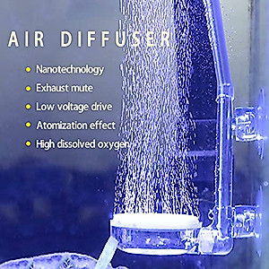 ADTDA Aquarium Air Stone Fish Tank Nano Bubble Stone Kit, Bubbler for Aquarium Fish Tank with Aviation Pipe, Suction Cups, Check Valve, Connector and Air Control Valve. (Y-35)