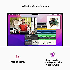 Apple 2022 MacBook Air with M2 chip, 8 core CPU, 10 core GPU, 16GB RAM, 512GB SSD Storage - Midnight (Z1610005E)