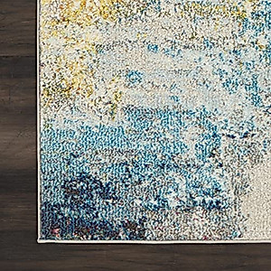 Nourison Celestial Modern Abstract Sealife 5'3" x 7'3" Area -Rug, Easy -Cleaning, Non Shedding, Bed Room, Living Room, Dining Room, Kitchen (5x7)