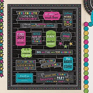 Teacher Created Resources Chalkboard Brights Straight Border Trim (5619)