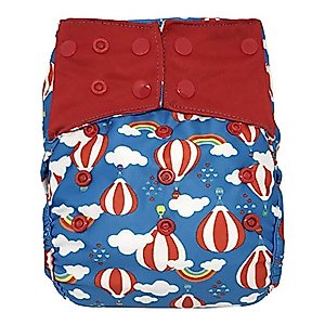 Reusable Waterproof Diaper Cover Shell: for Baby Prefold Cloth Diapers, Flats, Fitted or Inserts (Sky Adventure)