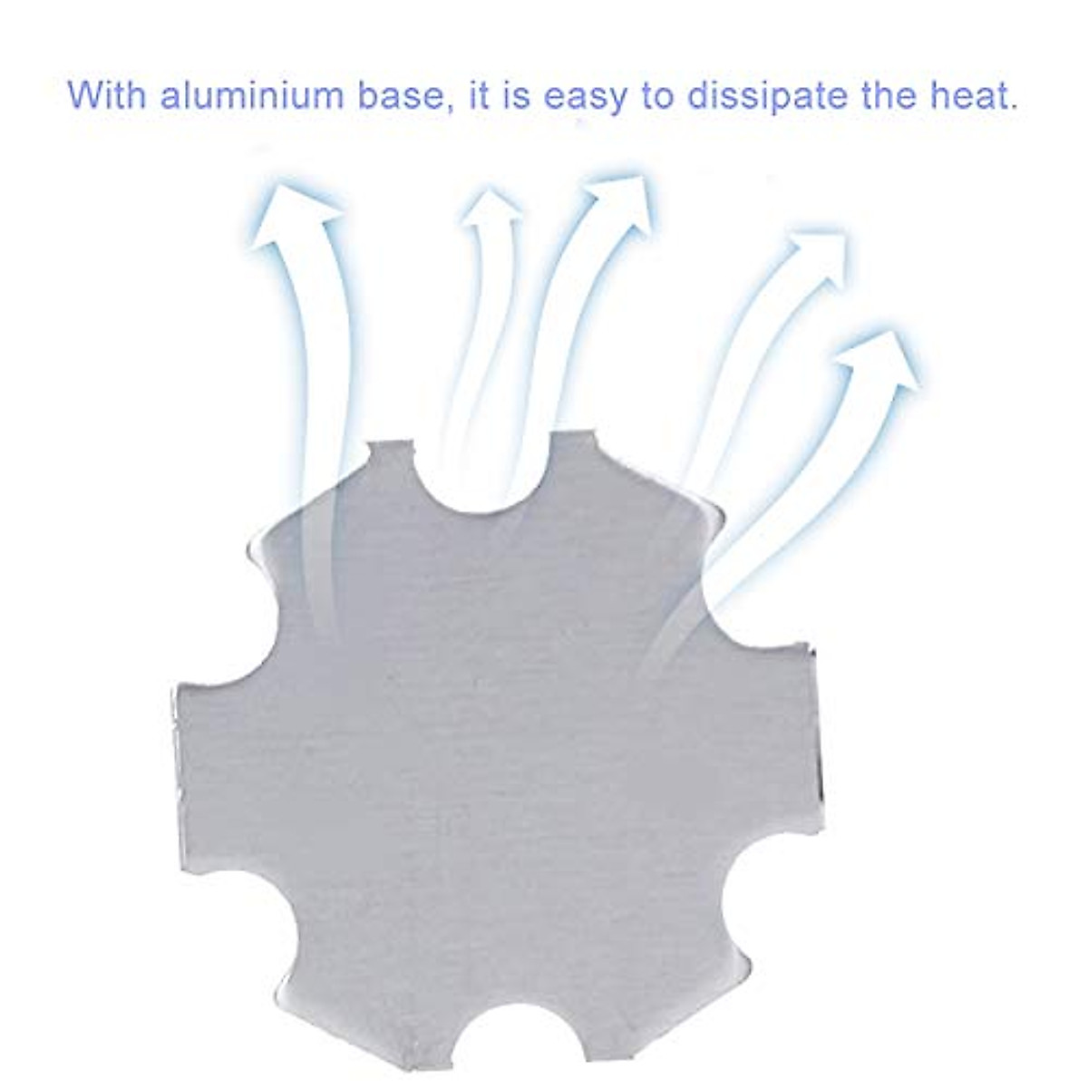 Hyuduo 1W 5V LED Chip Bulb, Light Beads 200lm Brightness High Bead Light Source Chip with Aluminum Plate for Floodlight, Pack of 25(Pure White 60006500K)