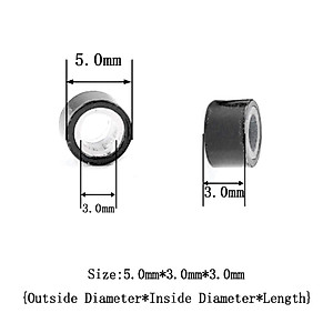 2500 pieces Seamless hair extension micro ring link beads 5mm silicone lined beads suitable for human hair extensions