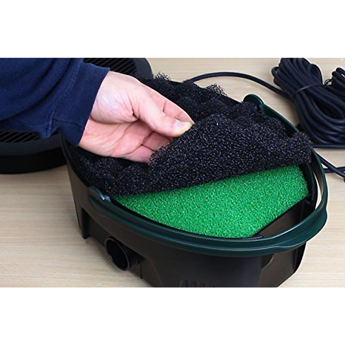 Pennington Aquagarden , Pond Filter for Ponds , Foam Filter Set , Polymer Wool Filter Pads , Pond Maintenance Kit , Suitable for Inpond 5 in 1 600 Gallon Model, White, Large (Fit 600)